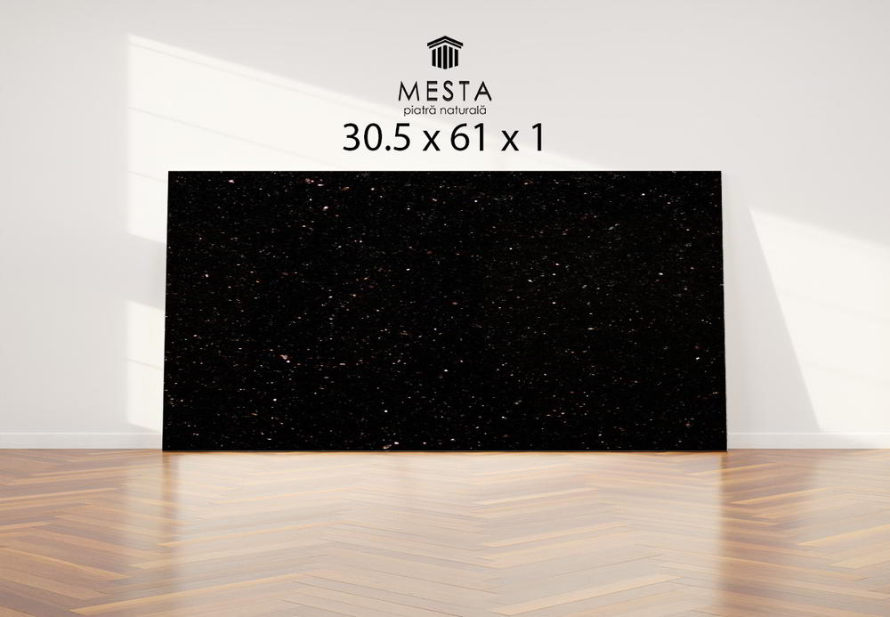 Granit Black Galaxy Lustruit 30.5x61x1cm - Mesta Marmură